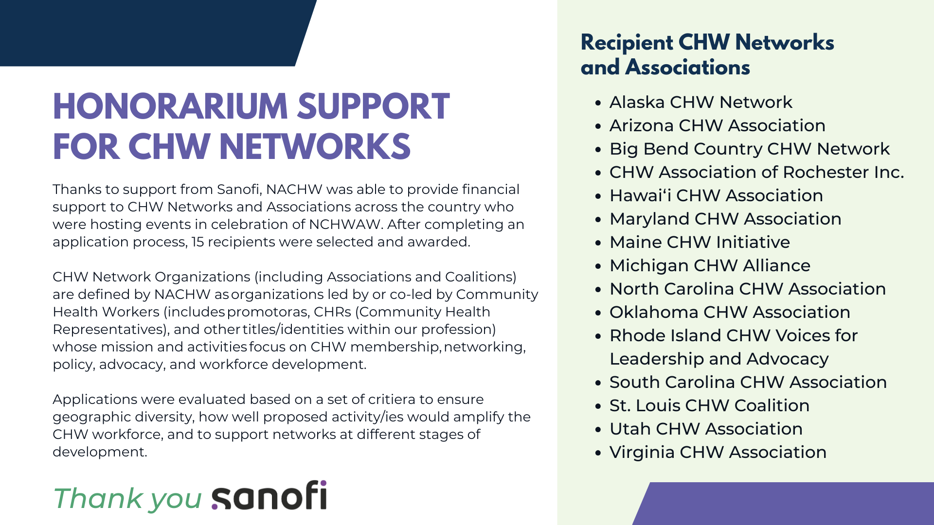 National CHW Awareness Week - NACHW - National Association of Community ...